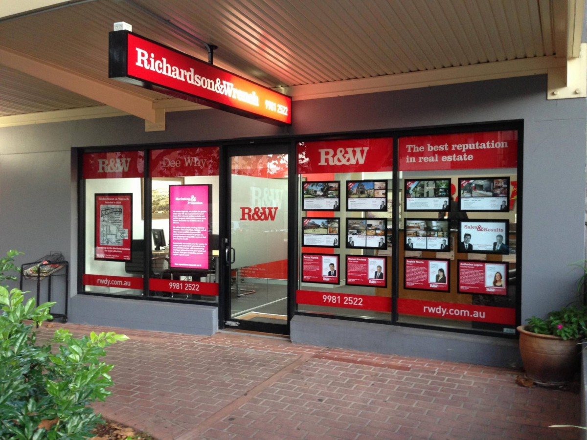 Custom Built Window Displays and Signage for Real Estate Agents.